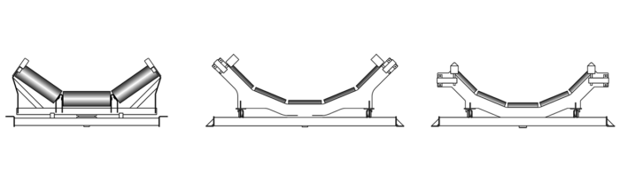RKM Trough Trainer Pivoting Idler Frames - With Guide Rollers